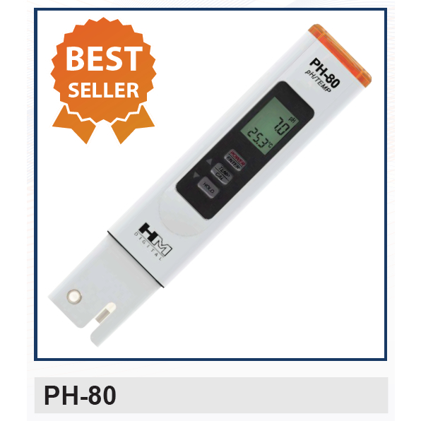 PH-80 Hydrotester HM Digital เครื่องวัดค่าความเป็นกรดด่าง วัดค่าน้ำ ...