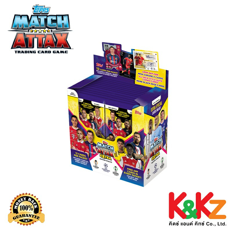 Match Attax Extra 2023 Full Box 24 Packs / การ์ดฟุตบอลแมตช์แอทแทค ...