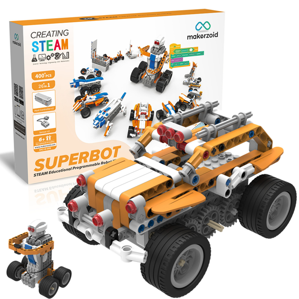 SUPERBOT หุ่นยนต์ Coding kit (Scratch) KodiiCode Makerzoid ตัวต่อเลโก้ หุ่นยนต์บังคับ ผ่านมือถือ ...