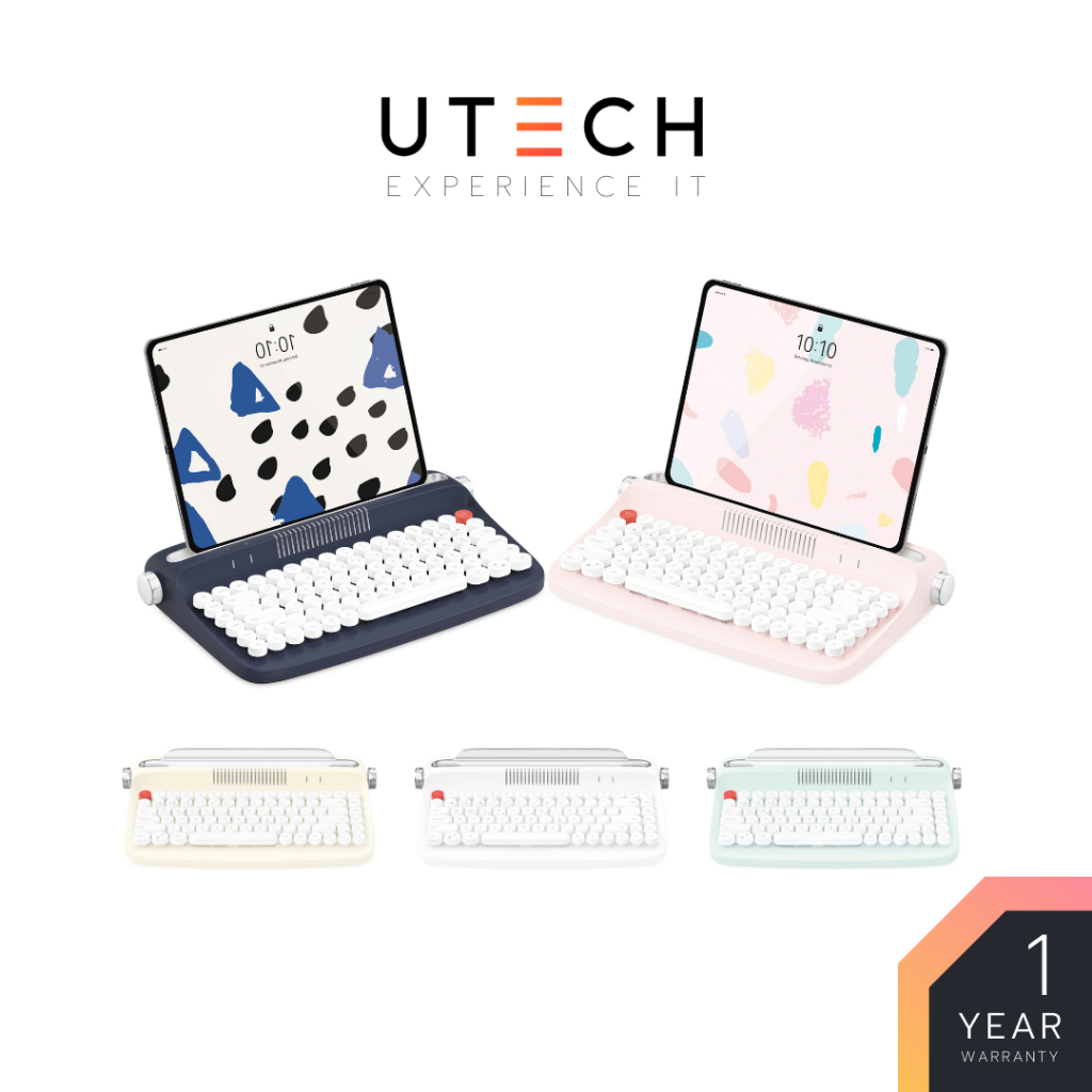 ACTTO RETRO BLUETOOTH KEYBOARD - BABY PINK / BUTTER IVORY / MIDNIGHT ...