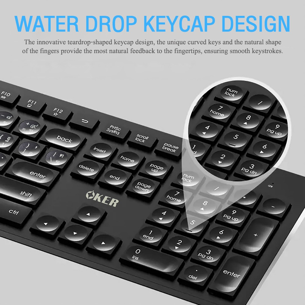 แท้100% OKER K788 WIRELESS DESKTOP keyboard mouse Combo set ชุด เมาส์ + คีย์บอร์ด ไร้สาย 788 ...