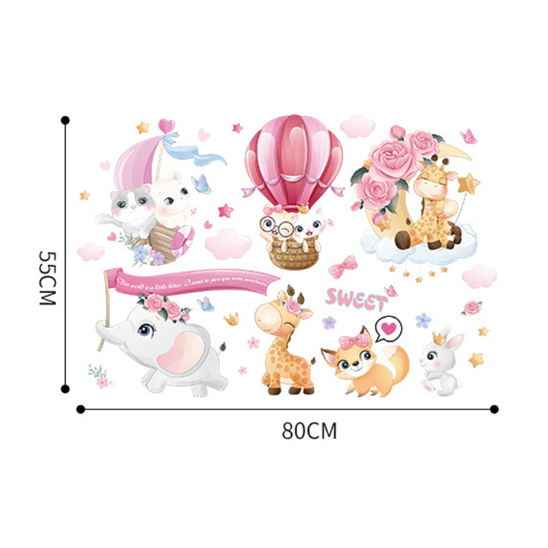 สติ๊กเกอร์ลายการ์ตูน สัตว์โลก ABC ยูนิคอน สําหรับติดตกแต่งผนังห้อง ตก ...