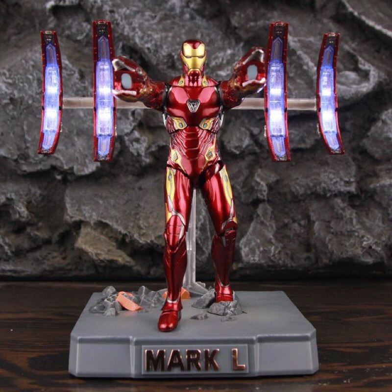 ZD TOYS IRON MAN MK 50 Ver. 2.0 + LED Energy Displacer Sentries 1/10 ...