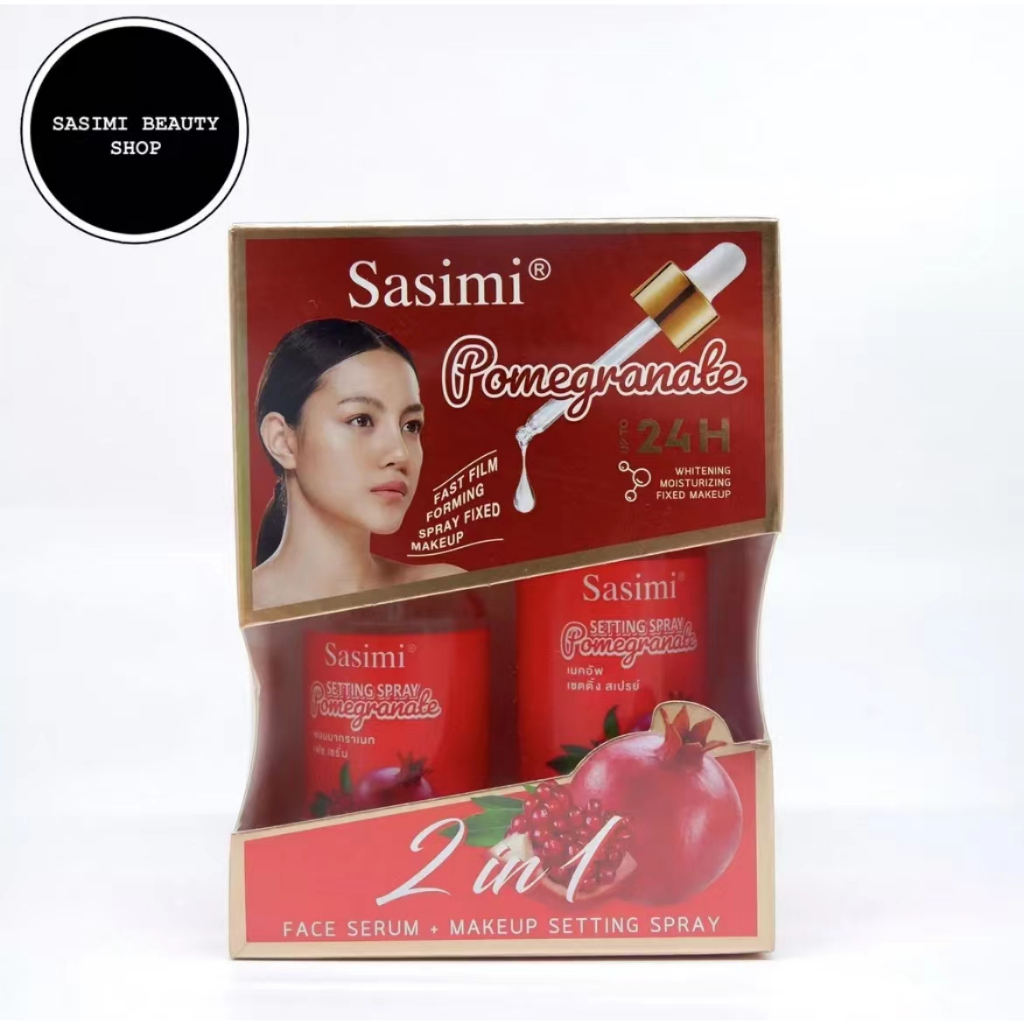 SASIMI Makeup Setting Spray & Serum Set เซรั่มบำรุงผิวหน้า และเซตติ้ง ...