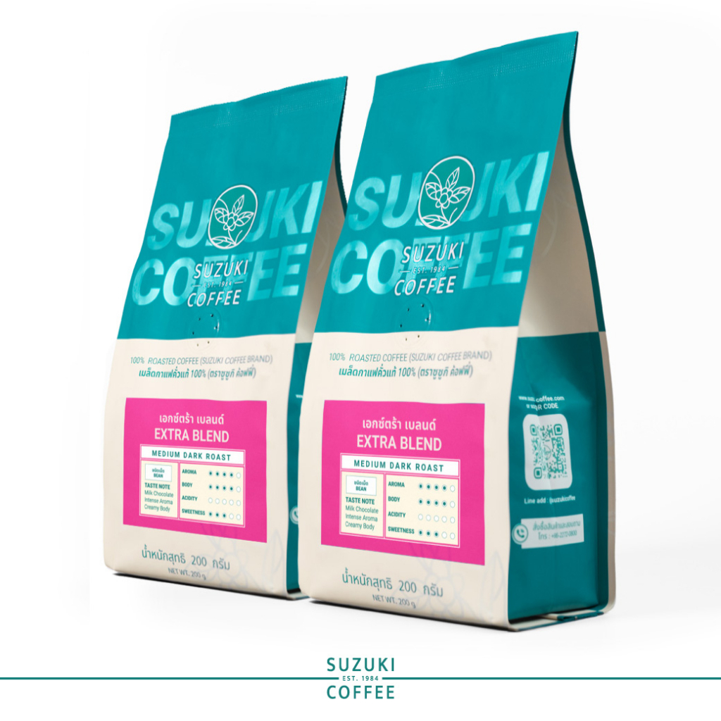[แพ็คคู่ ถูกกว่า] คั่วเข้ม SUZUKI COFFEE Extra Blend | Shopee Thailand