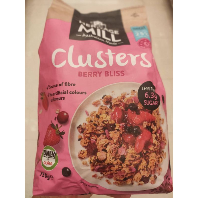 Heritage Mill Berry Bliss Clusters 750g.อาหารเช้าข้าวโอ๊ต ผสม แครนเบอร์ ...