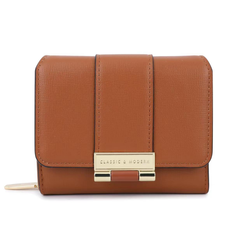 พร้อมส่ง !!!กระเป๋าสตางค์ กระเป๋าสตางค์ผู้หญิงใบสั้น 3พับ CLASSIC&MODERN ซิปล็อคส ไตล์เกาหลี ฟรี ...