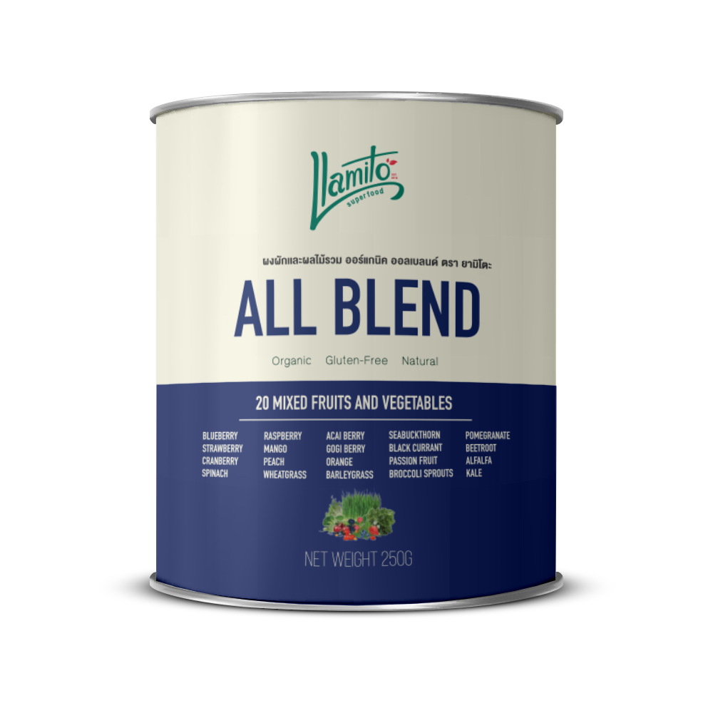 Llamito ผงผักเเละผลไม้รวม ออร์แกนิค ออลเบลนด์ (Organic All Blend Mixed ...