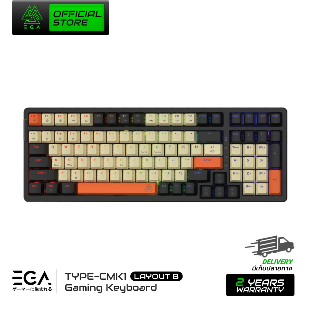 [สินค้ารับประกัน 2 ปี] EGA คีย์บอร์ดเกมมิ่ง TYPE CMK1 Mechanical MINI ...