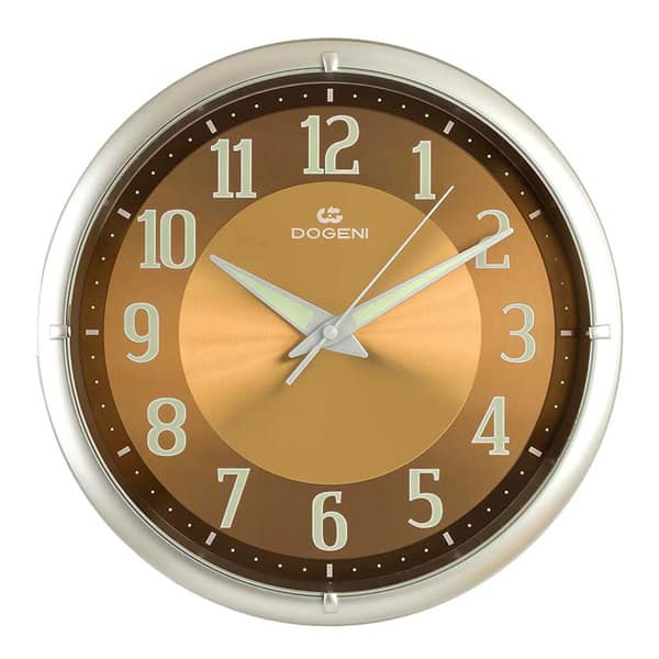 DOGENI WALL CLOCK นาฬิกาแขวนผนัง รุ่น WNP004SL ขนาด 12.2 นิ้ว มีพรายน้ำ (LUMIBRITE) เรืองแสงใน ...