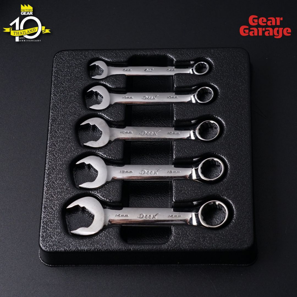 DEEN NO.DNC05SBSET Combination Wrenches & Box/Ratching Open and Wrenches Set 5pc. (Midget ...