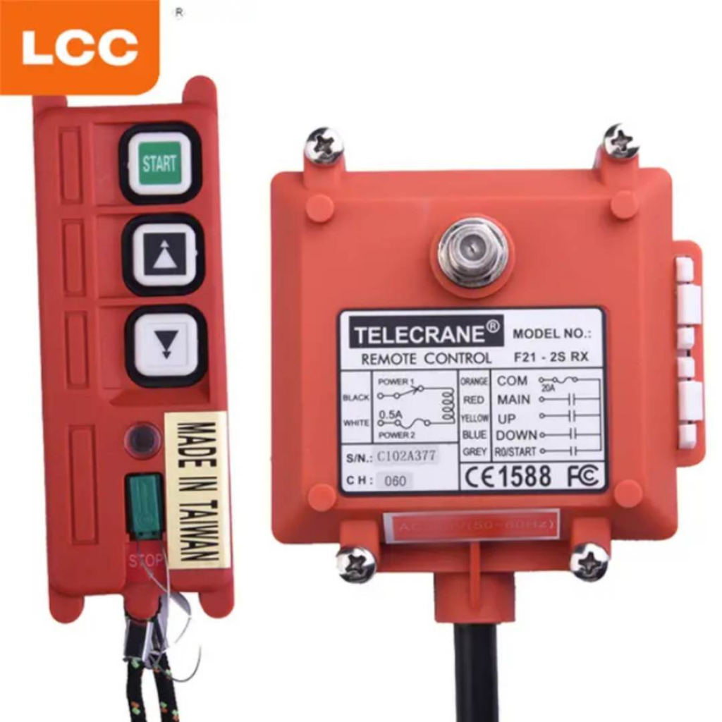 รีโมทรถสไลด์ Telecrane F21-2S 2ปุ่ม 1 สปีด 12-24V telecrane แท้ | Shopee Thailand
