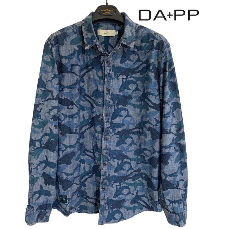 DA+PP shark teritory shirt by dapper เชิ้ตลายพรางรูปฉลาม ใหม่ เท่ ...