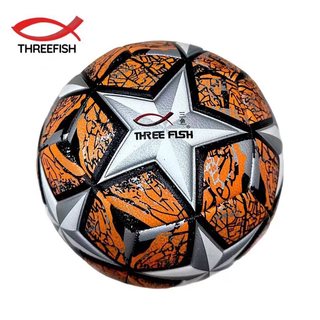 ลูกฟุตบอล หนังเย็บ THREEFISH มี ขนาดมาตรฐาน Size5 หนัง PU นิ่ม ทำความสะอาดง่าย ฟุตบอลมาตารฐาน ...