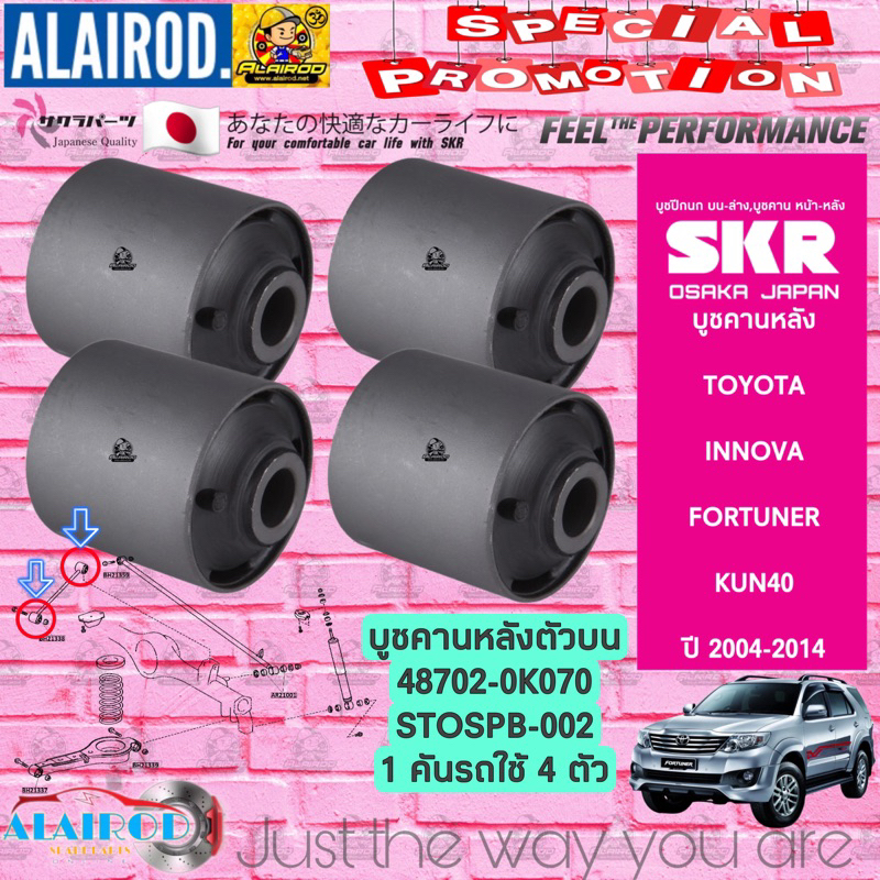 SKR บูชคานหลัง TOYOTA FORTUNER KUN40 , INNOVA ปี 2004-2014 | Shopee ...
