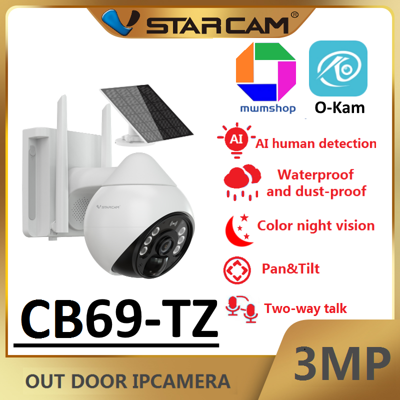 Vstarcam CB69 กล้องวงจรปิดไร้สาย Outdoor ความละเอียด 3 MP(1296P) กันน้ำ ...