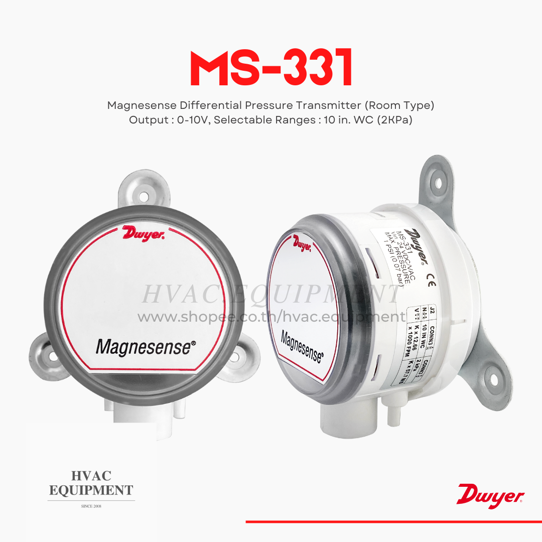 MS-331 / MS-021 "Dwyer" Magnesense Differential Pressure Transmitter ...