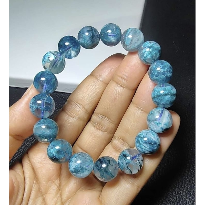 กำไลข้อมือ เซริไซต์สีฟ้า : Blue Sericite | Shopee Thailand