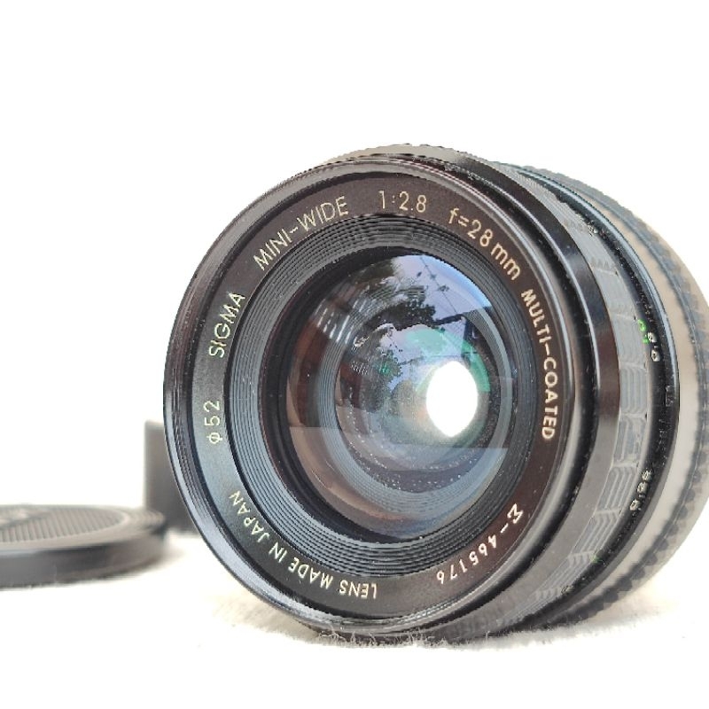 เลนส์มือหมุน ยี่ห้อ Sigma mini wide multicoated 28mm f/2.8 MF Mount MD ...