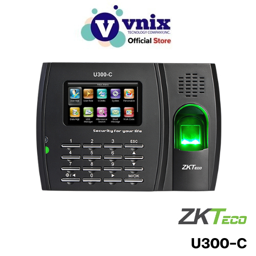 U300-C ZKteco เครื่องสแกนลายนิ้วมือ Time Attendance By Vnix Group | Shopee Thailand