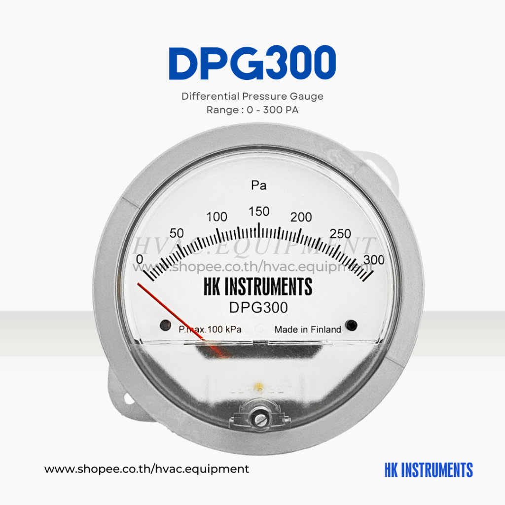 Differential Pressure Gauge เกจวัดแรงดันตกคร่อมสำหรับ HEPA Filter หรือห้อง clean room รุ่น DPG ...