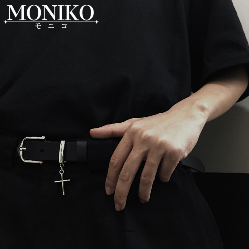MONIKO เข็มขัด จี้ไม้กางเขน สไตล์เกาหลี สําหรับผู้หญิง และผู้ชาย ...