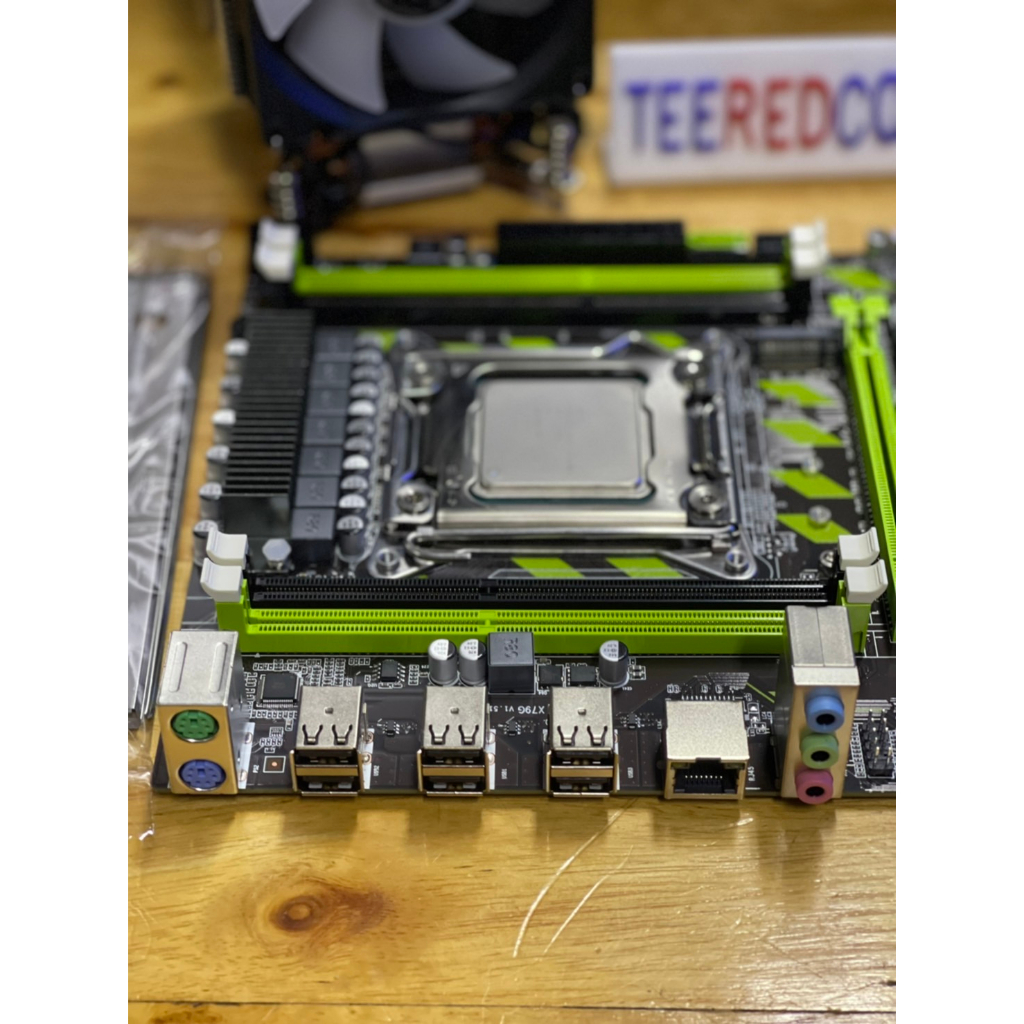 ชุด MB CPU RAM X79 10คอร์/20เทรดE5-2690 V2 RAM 16-128 GB +ซิงค์พัดลม 2 ...