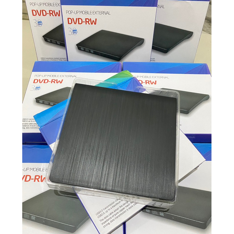 External DVD-RW Slim USB 3.0 ออปติคัลไดรฟ์ แบบพกพา อ่านและเขียน CD/DVD ...