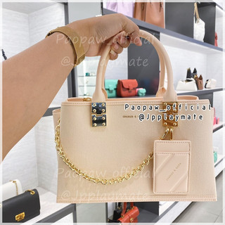 กระเป๋า Charles & Keith รุ่น Canvas Double Top Handle Structured Bag ...