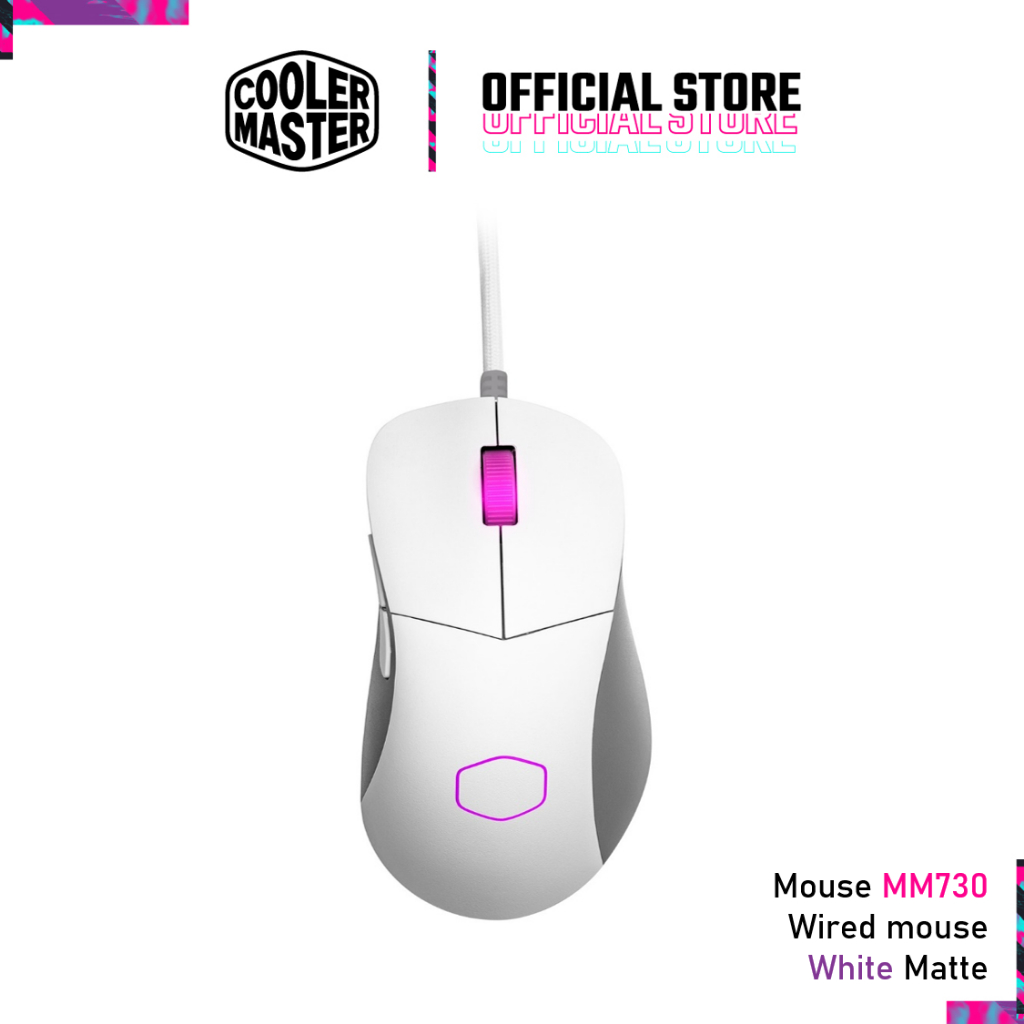 Cooler Master Mouse MM730 Wired mouse /White Matte สีขาว (MM-730-WWOL1 ...