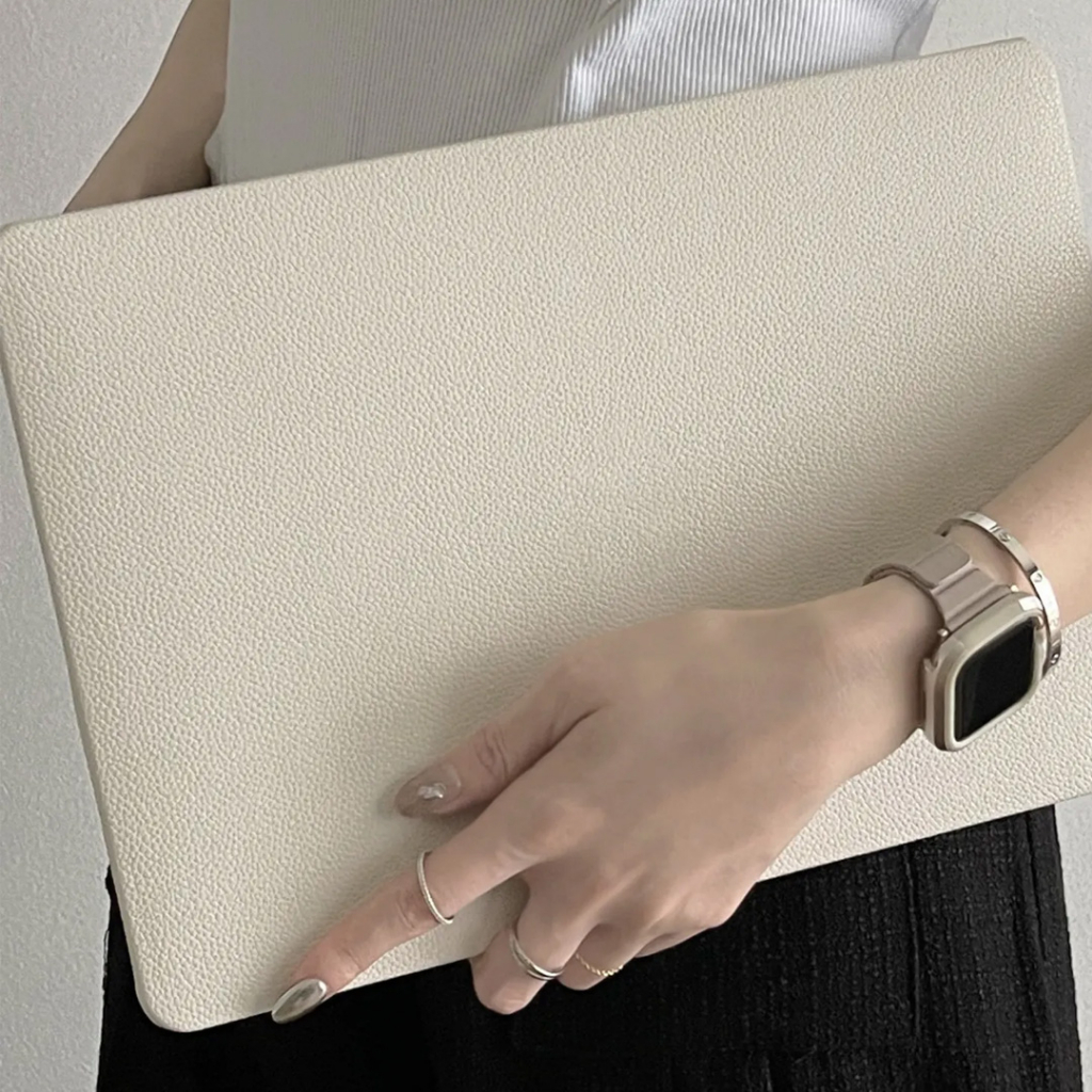 Grain Leather Mac Case แคสแม็คหนังเจาะโลโก้ | Shopee Thailand
