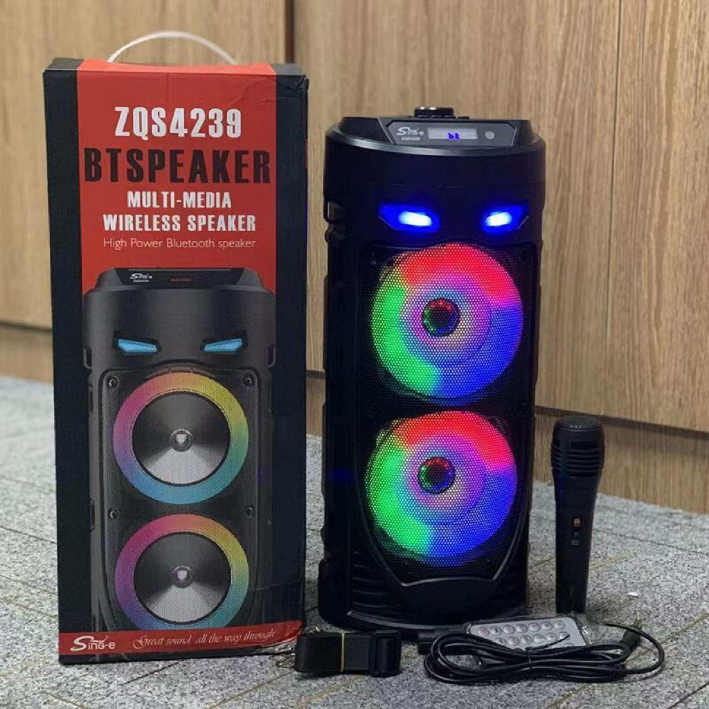 ZQS4239 ลำโพงบลูทูธ ลำโพง บลูทูธ 8นิ้ว เสียงดังมาก กระแสเสียงระเบิด KTV Wireless Speaker(แถมฟรี ...