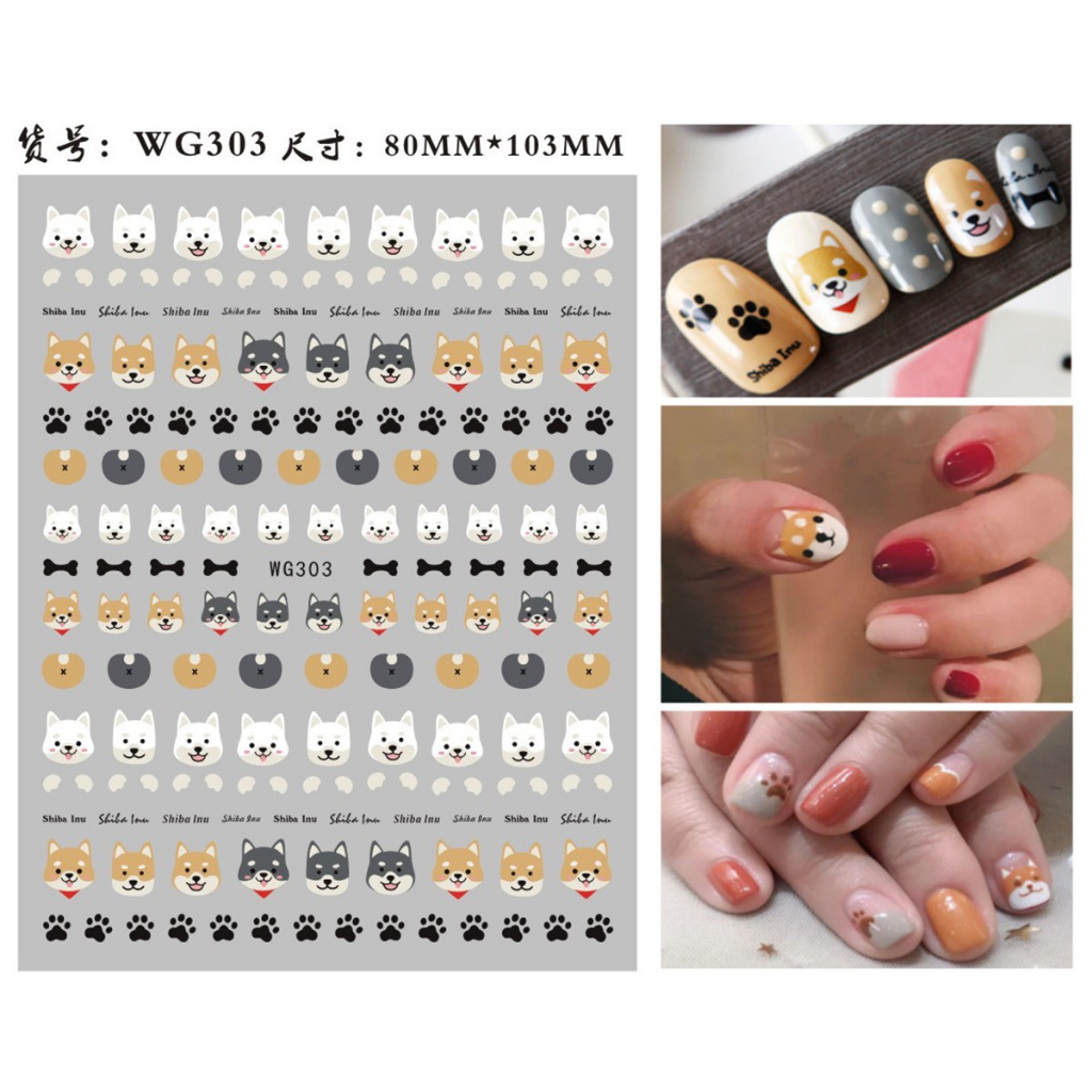 WG ️ สติ๊กเกอร์ติดเล็บ ลายการ์ตูนน่ารักๆ | Shopee Thailand