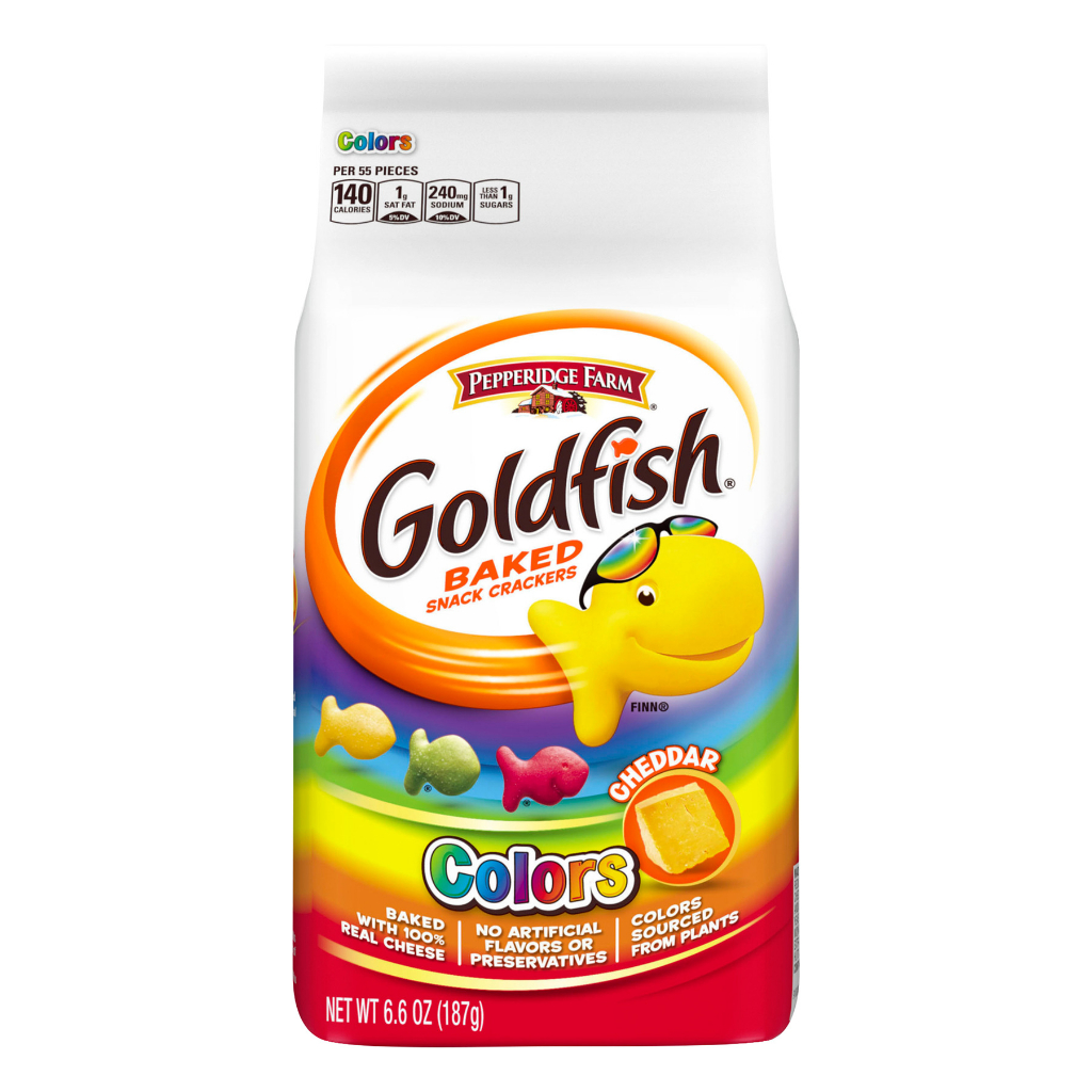Pepperidge Farm Goldfish Original / Color/ Cheddar Cracker Flavour 187g ...