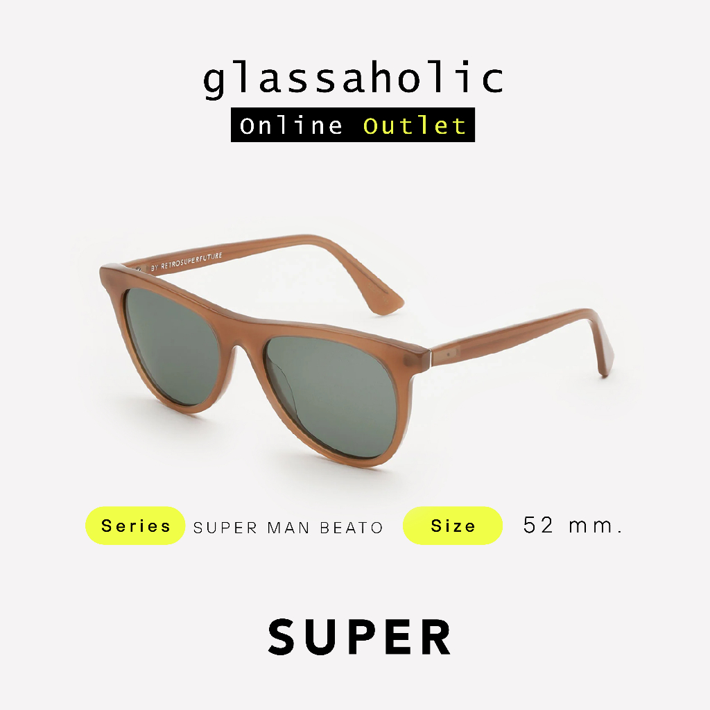 [ลดแรง] แว่นกันแดด SUPER by RETROSUPERFUTURE รุ่น SUPER MAN BEATO ทรงกลม ดีไซน์ใหม่ | Shopee ...