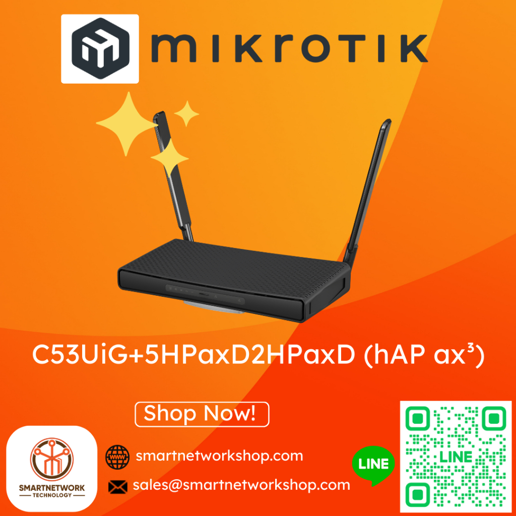 Mikrotik C53UiG+5HPaxD2HPaxD (hAP ax³) | Shopee Thailand