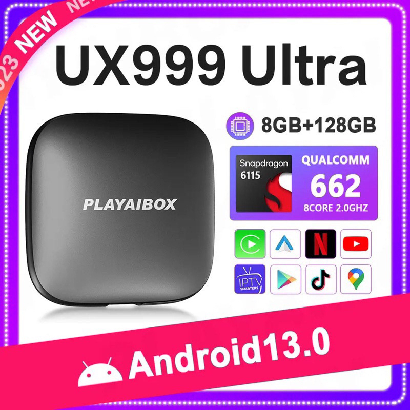 playAibox UX999 Ultra Ram8 Rom 128 snapdragon 6115 8core 2.0GHZ | Shopee Thailand