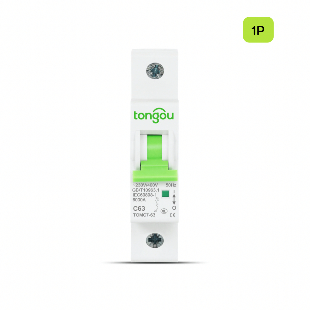 TONGOU เบรกเกอร์ MCB Breaker สำหรับรถ EV 1P 2P 40A ป้องกันไฟฟ้าเกิน ...