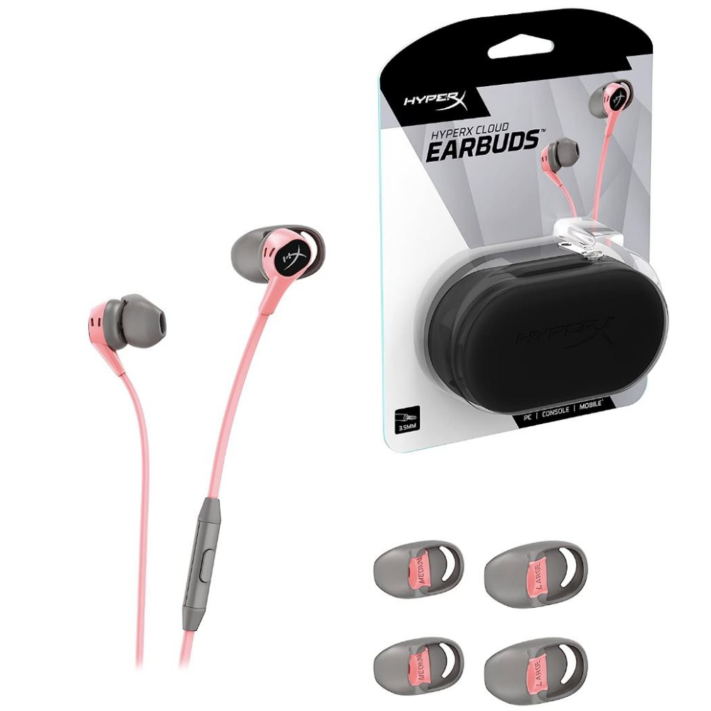 HYPER X HEADPHONES CLOUD EARBUDS [PINK] : 6N9J8AA GAMING | Shopee Thailand