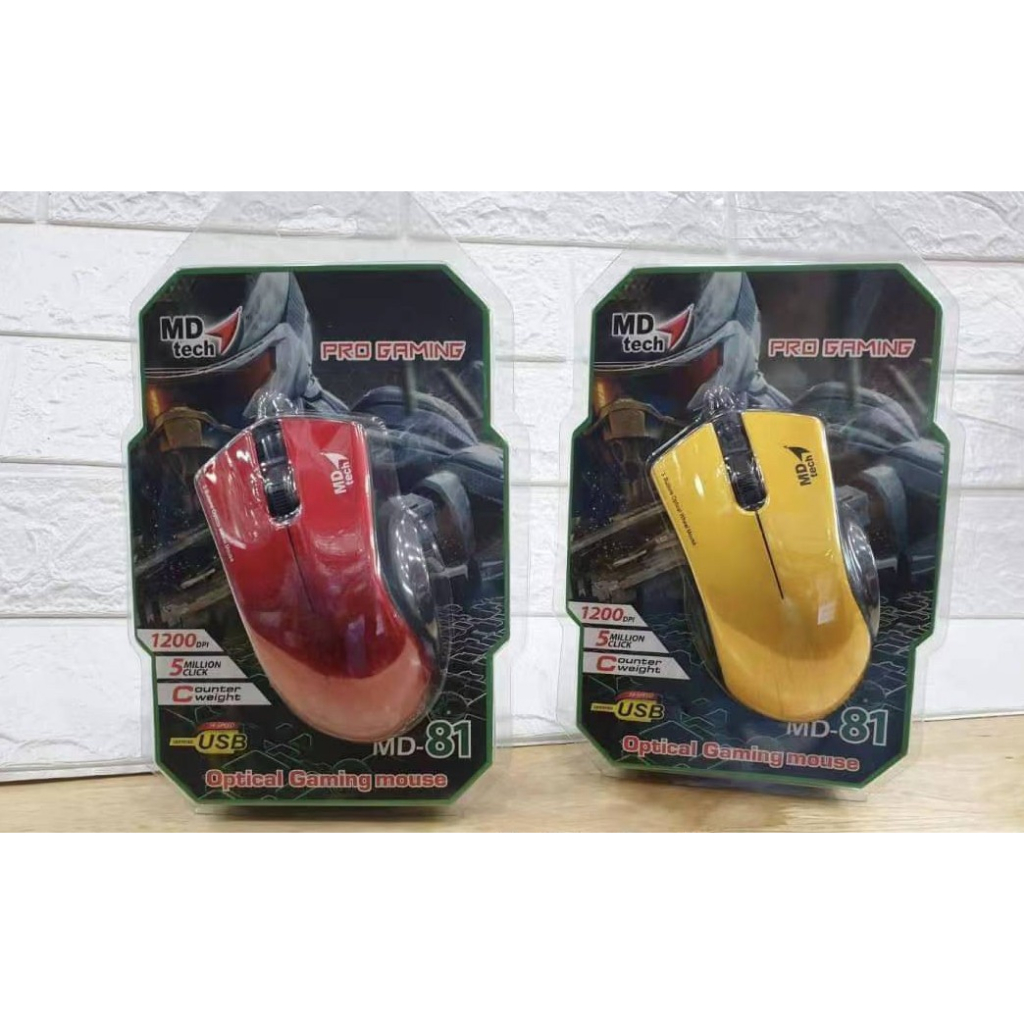 ส่งจากไทย USB Gaming Optical Mouse MD-TECH MD-81 MD TECH MD81 เมาส์ ...
