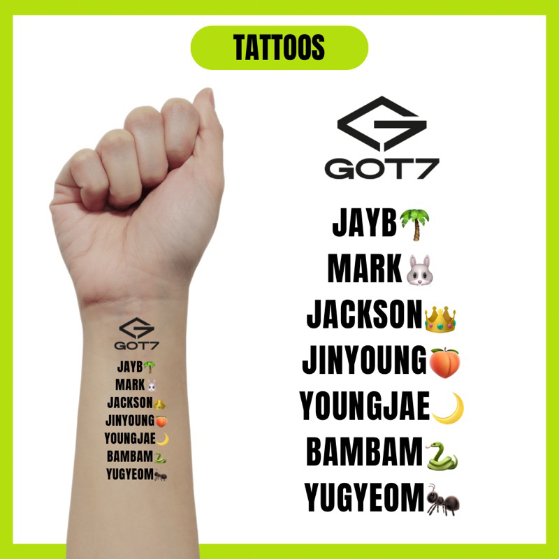 GOT7 tattoos (แทททูGOT7) | Shopee Thailand