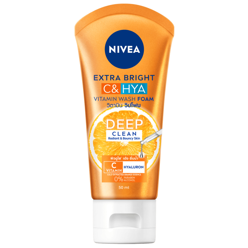 NIVEA 50 100 ML Extra bright C&HYA Vitamin wash foam deep clean นีเวีย ...