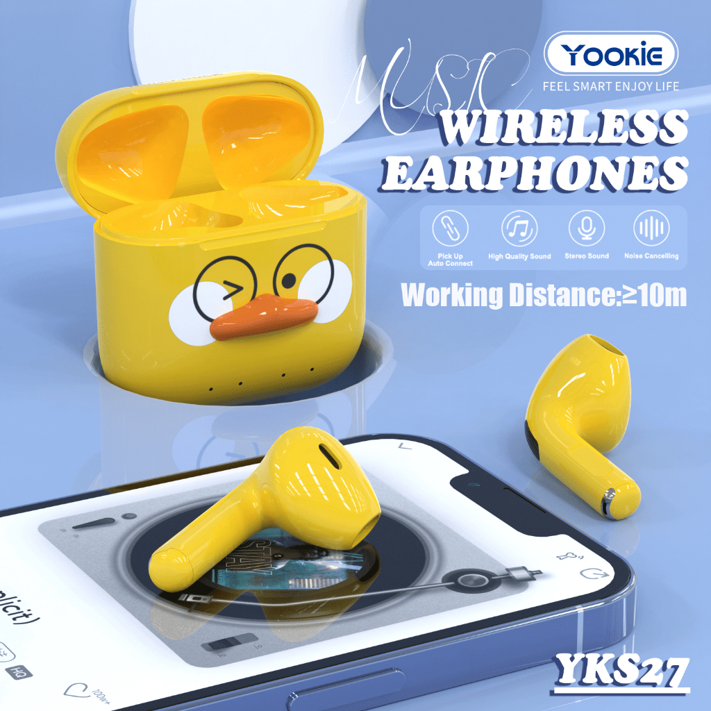 Yookie - YKS27 หูฟังบลูทูธ ไร้สาย TWS 5.0 / ควบคุมด้วยการใช้นิ้วสัมผัส ...