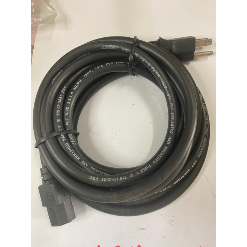 AC สายไฟ POWER CABLE Male Female ขนาด 3x1mm สายใหญ่มีขนาด 1.8/3/5 เมตร. ...