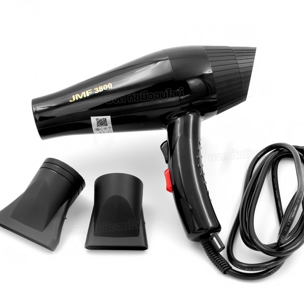 ไดร์เป่าผม ไดร์ JMF 3800 เครื่องเป่าผมไฟฟ้า JMF-3800 2000w ปรับลมร้อน-ลมเย็นได้ ปรับแรงลมได้ 2 ...
