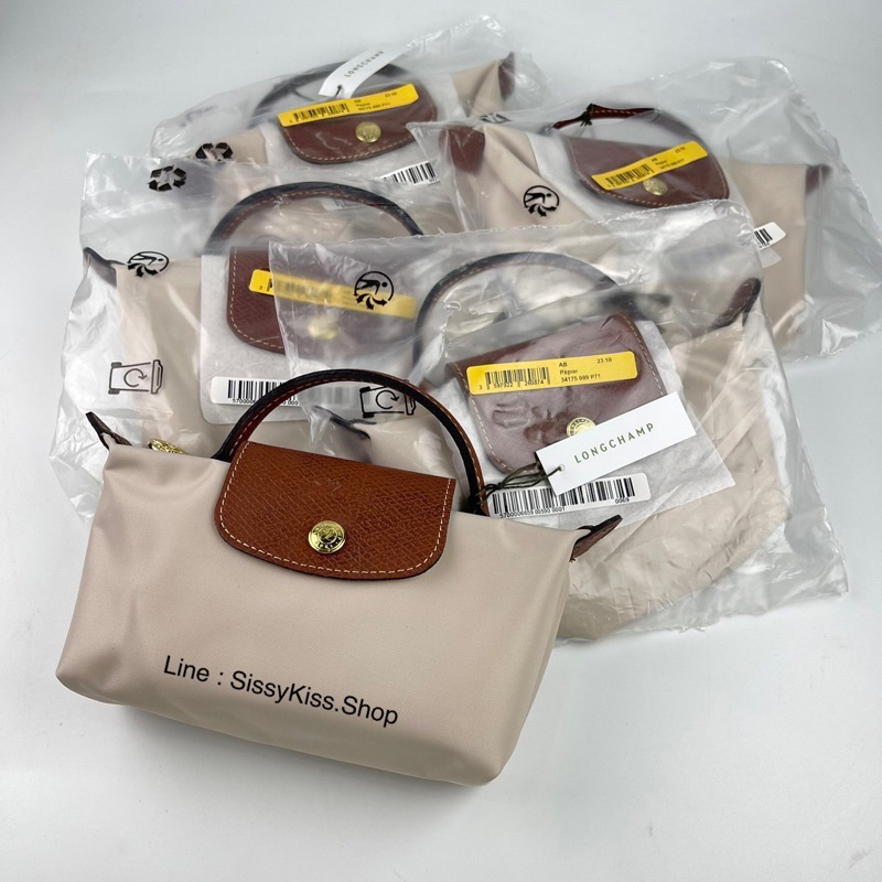 New Longchamp Le Pliage Original Pouch with Handle Paper Color | Shopee ...