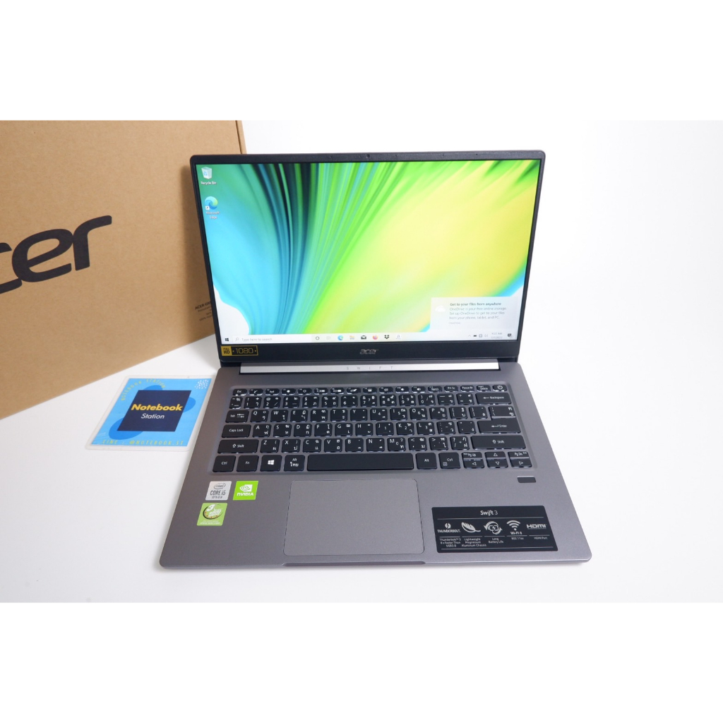 (ของใหม่)Acer Swift3 i5-1035G1 ram8 ssd512 มีการ์ดจอแยก คีย์บอร์ดไฟ สแกนนิ้วมือได้ น้ำหนักเบามาก ...