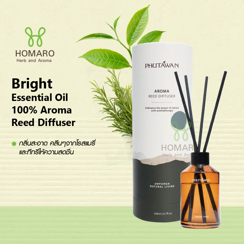 Essential oil Reed Diffuser ก้านไม้หอมปรับอากาศ ส่วนผสมจาก น้ำมันหอม ...
