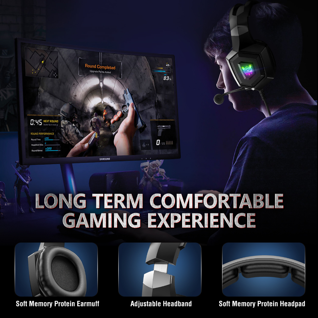 ONIKUMA K8 RGB Gaming Headset หูฟังเกมมิ่งใช้งานได้ทั้ง PC / Mobile ...