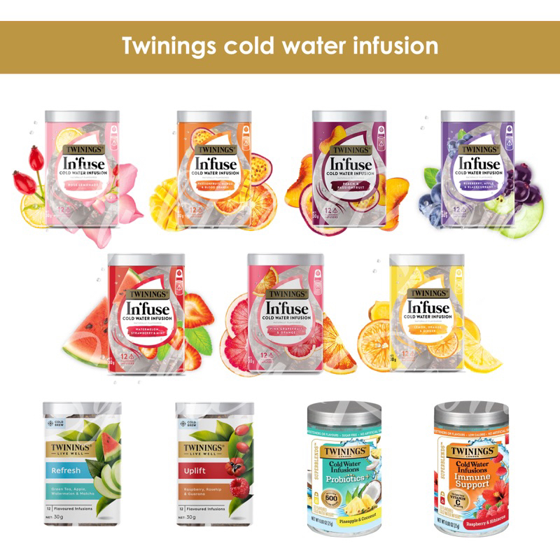 Twinings Infuse Cold Water Infusion (sugar free) น้ำหมักผักผลไม้ ...